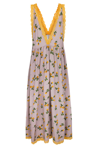 Lisa Oversized Dress - Yellow lace